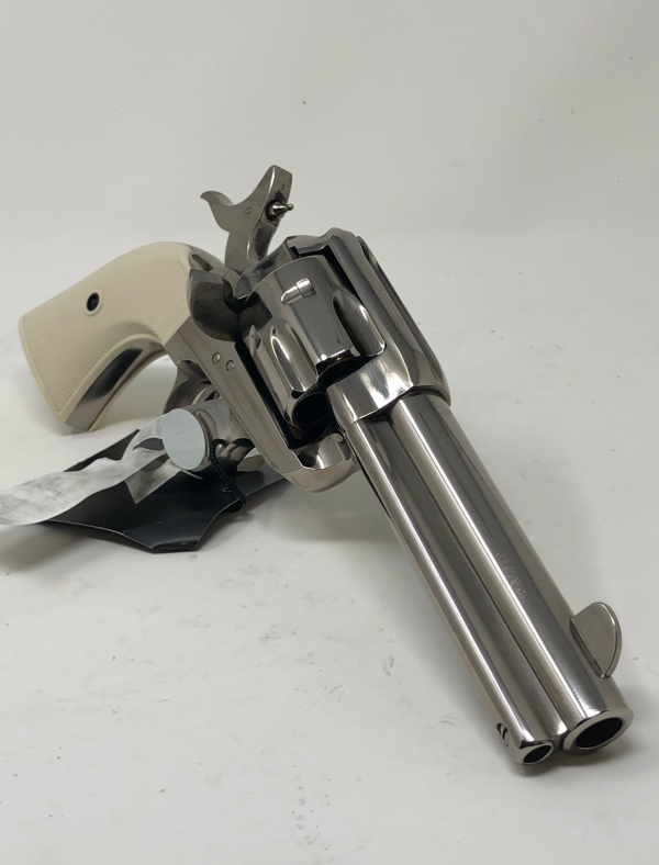 New PIETTA FRONTIER GUNFIGHTER 45LC 4.75” NICKEL – CHECKERED FAUX IVORY ...