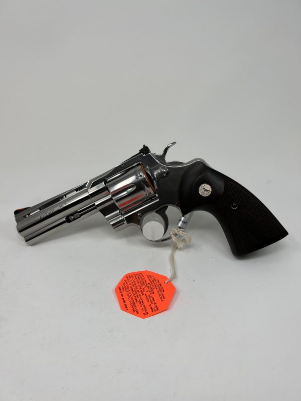 New COLT PYTHON 4.25″ – 357 MAGNUM – STAINLESS STEEL – WALNUT TARGET ...