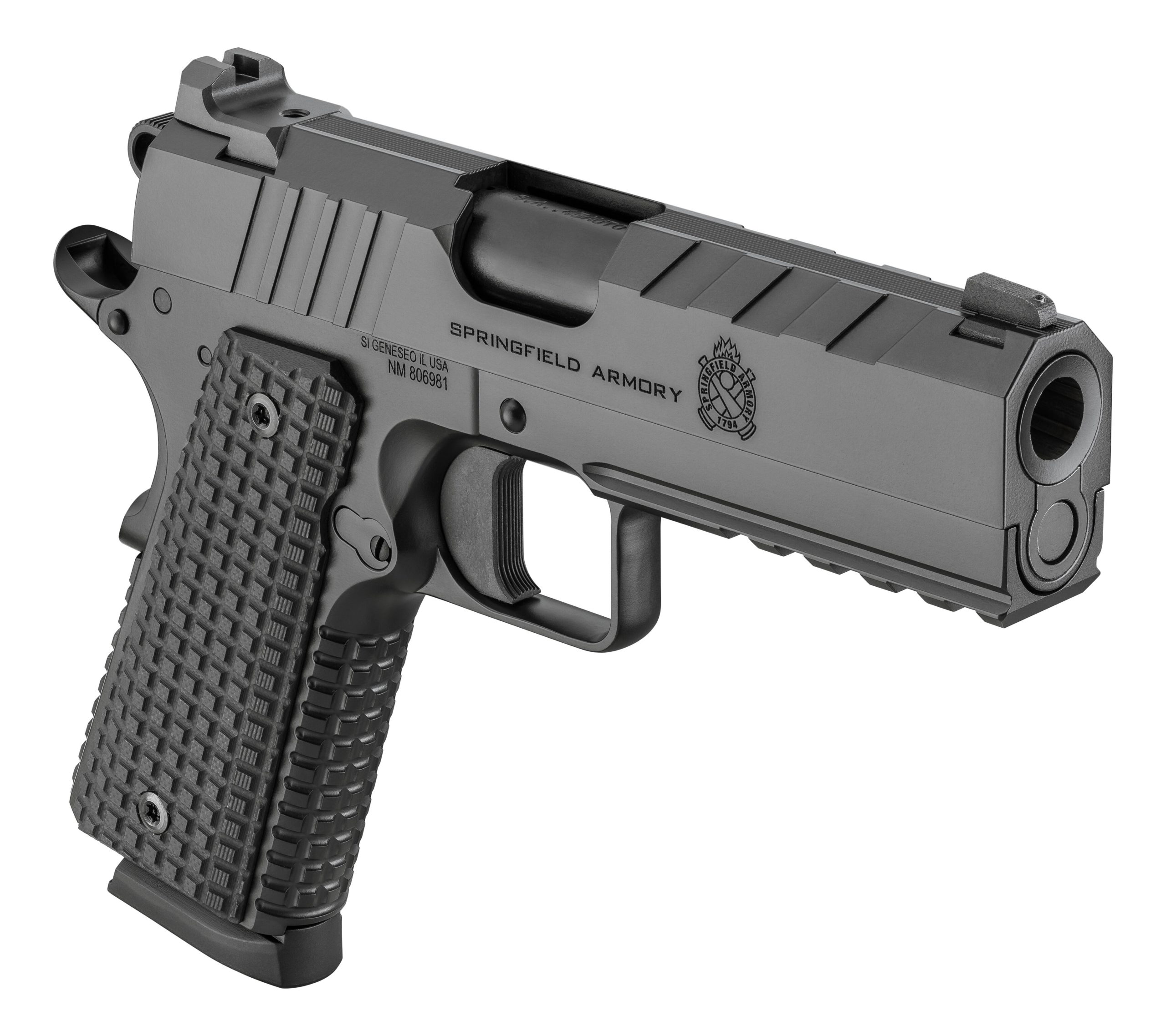 New SPRINGFIELD ARMORY BLACK OUT 1911 EMISSARY – 4.25″- 45ACP ...