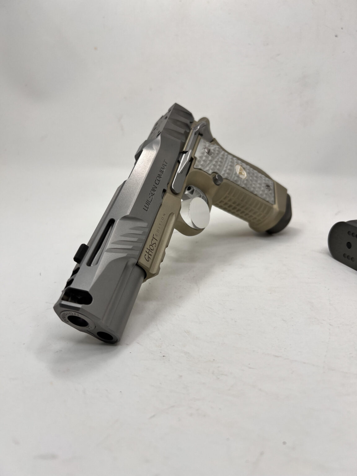New WILSON COMBAT DIVISION 77 PROJECT 1 GHOST PISTOL – 9MM – SILVER ...