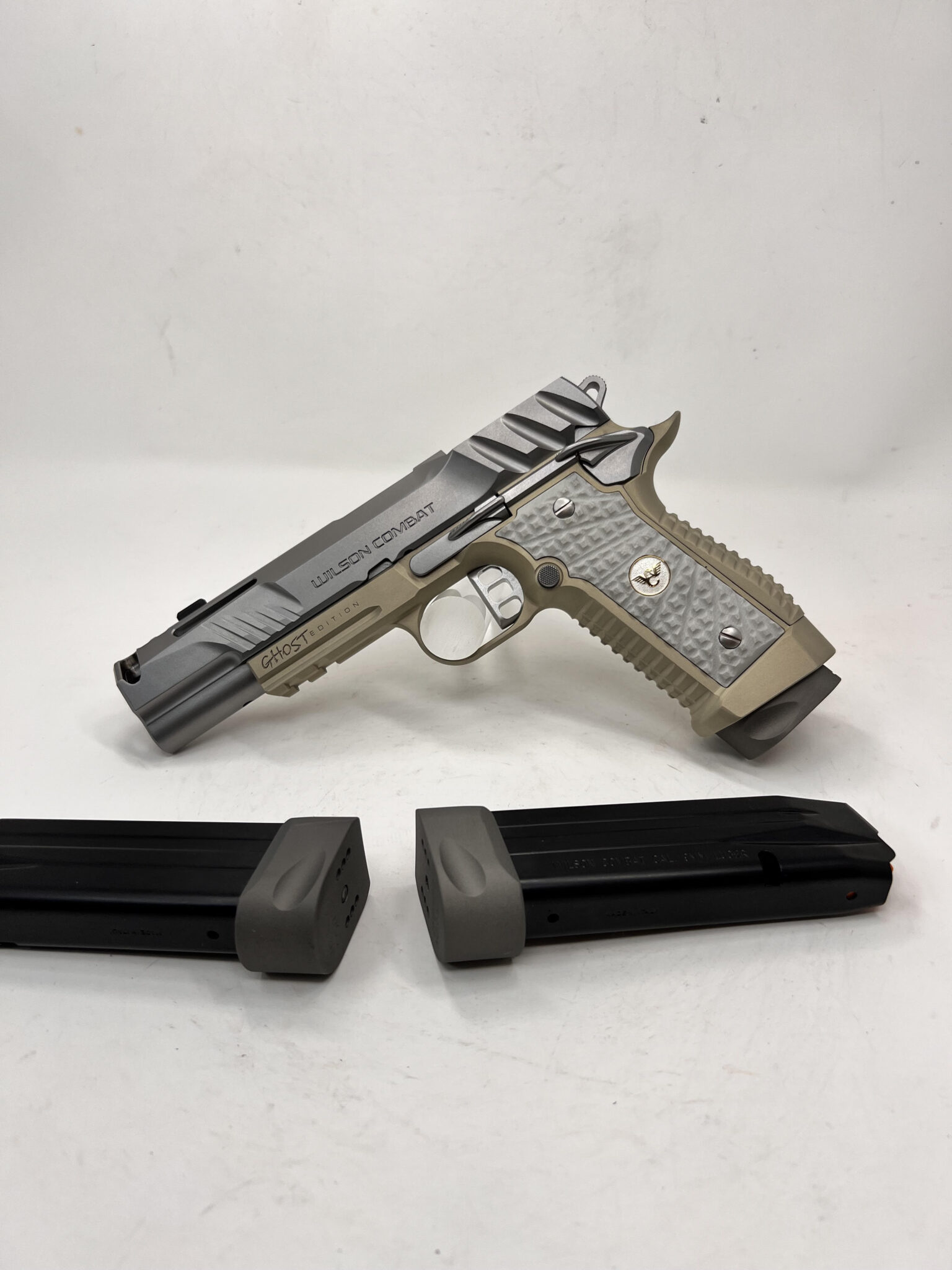 New WILSON COMBAT DIVISION 77 PROJECT 1 GHOST PISTOL – 9MM – SILVER ...