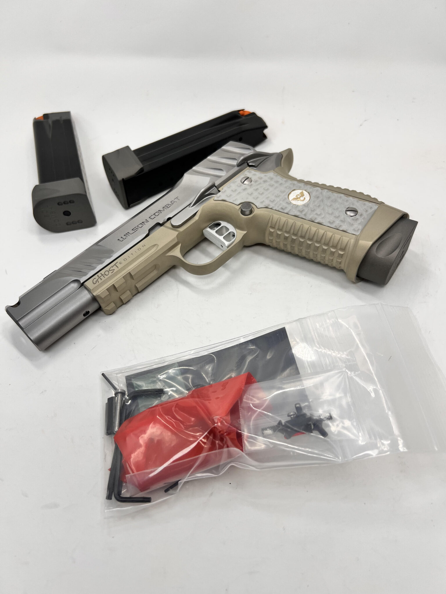 New WILSON COMBAT DIVISION 77 PROJECT 1 GHOST PISTOL – 9MM – SILVER ...